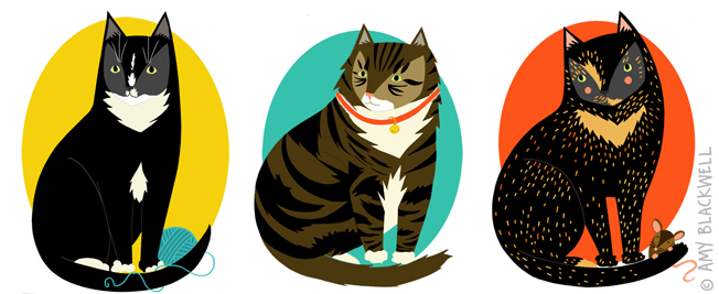 Custom Cats - Art and illustration by Amy Blackwell