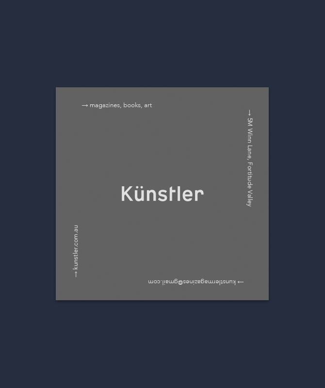 Künstler Business Cards - The Bones Collective