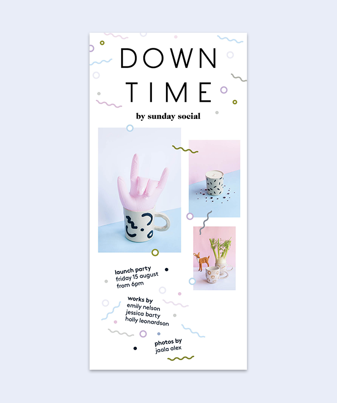 Downtime Poster - The Bones Collective