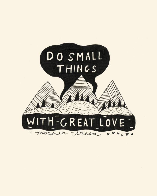 Do Small Things - Rhianna Wurman Hand Lettering & Illustration