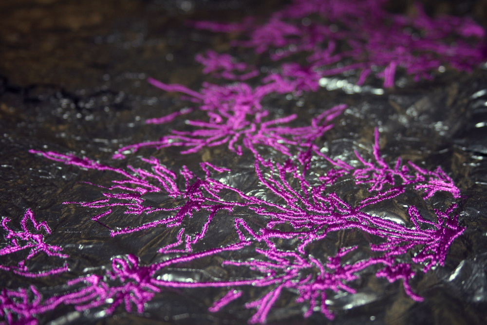 Embroidered Plastics - Sophie Yates Textile Design