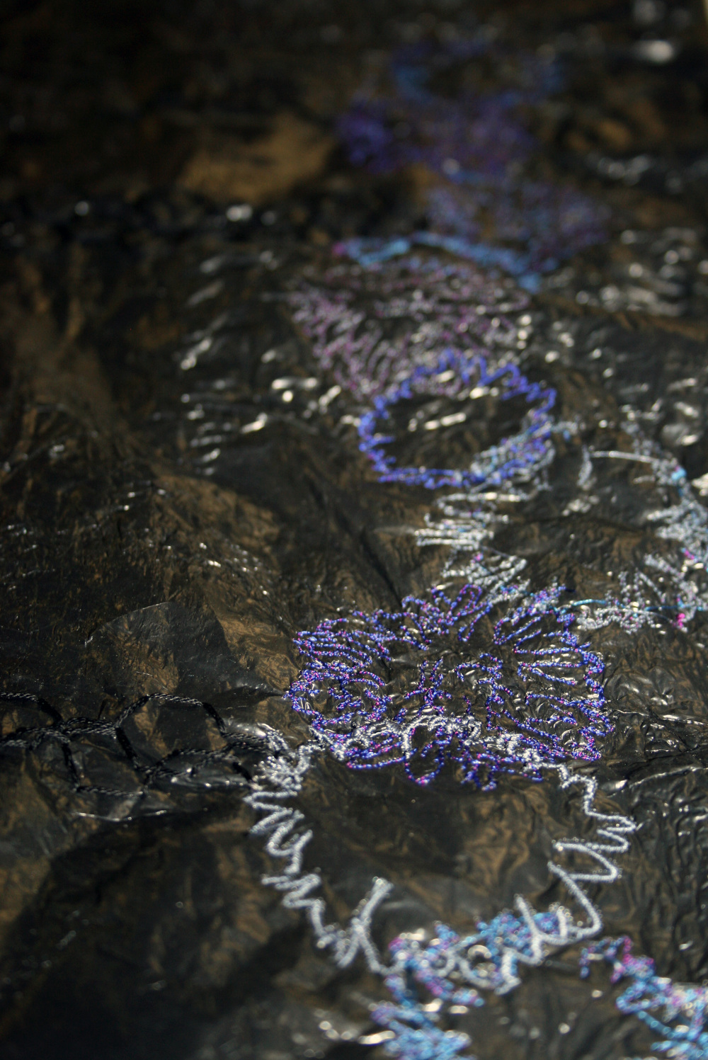 Embroidered Plastics - Sophie Yates Textile Design