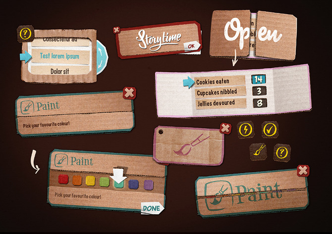 Cardboard UI - Kim Taylor