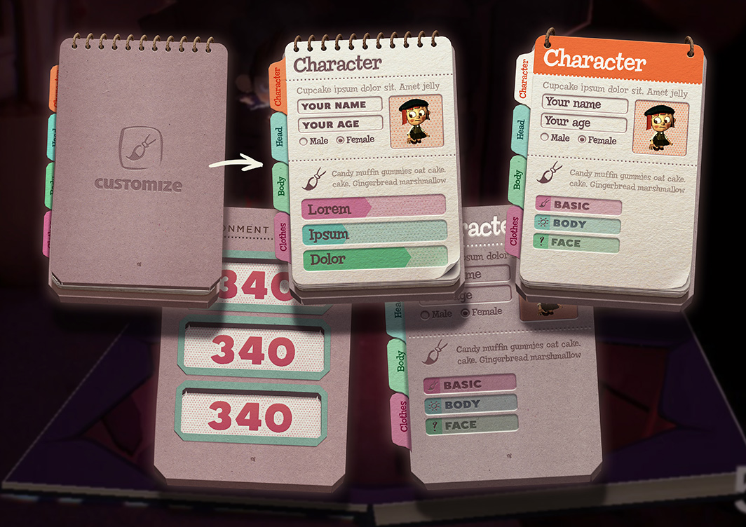 Cardboard UI - Kim Taylor