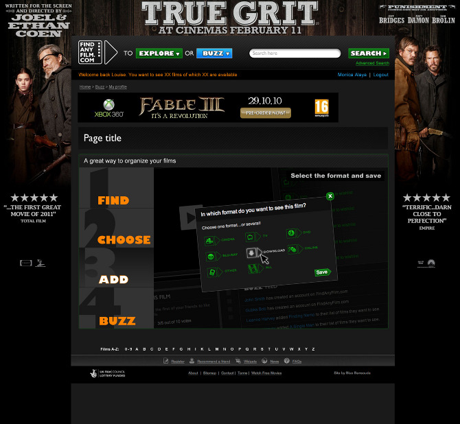 Find Any Film - Alex Clapham - Digital Designer
