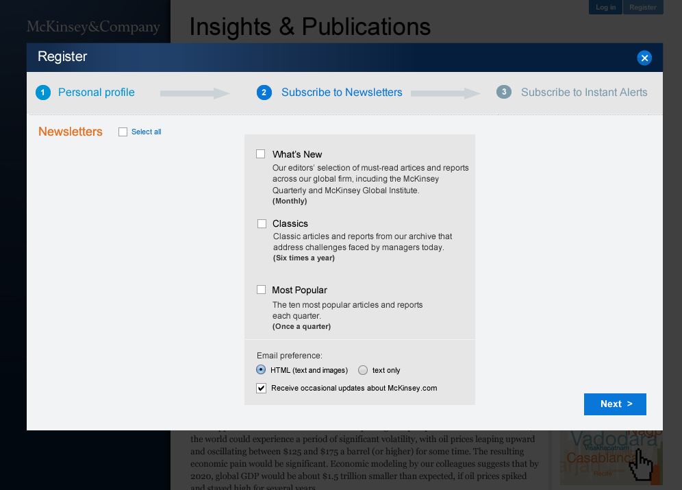 McKinsey: registration - saponmedia