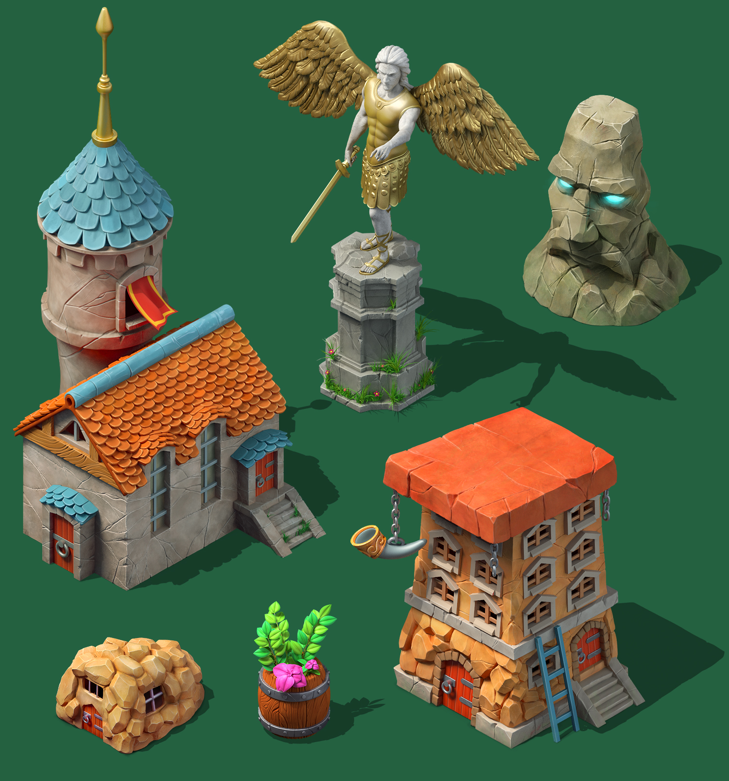 Social Game buildings - Dron Kryukov