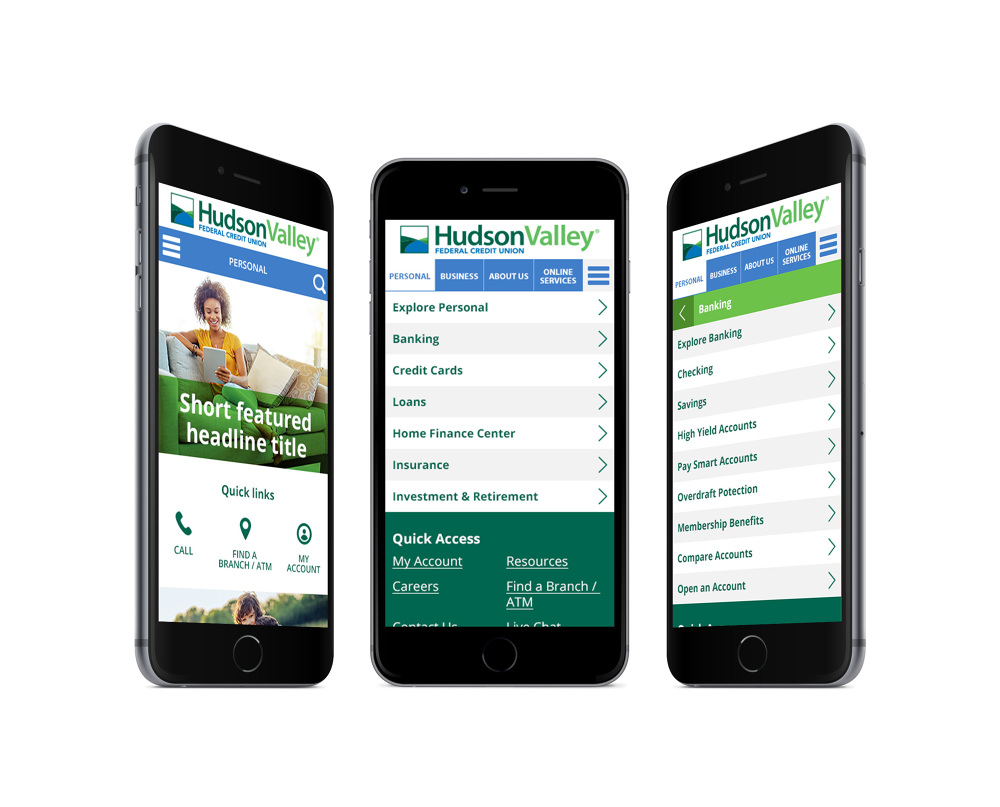 Hudson Valley Federal Credit Union Website Redesign - Troy Stenstrom Design