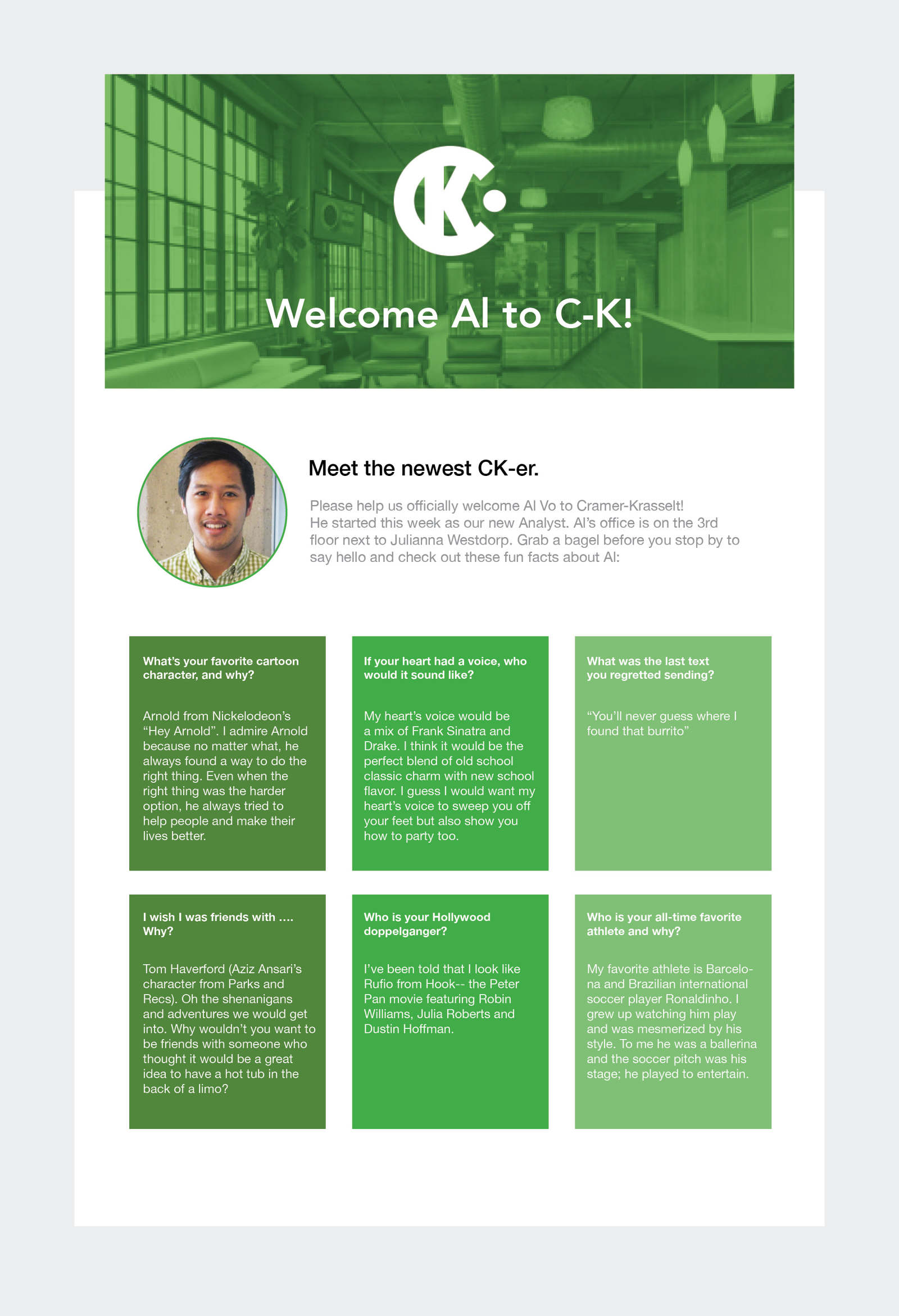 New Employee Template - Rebecca Mader / Designer /Art Director