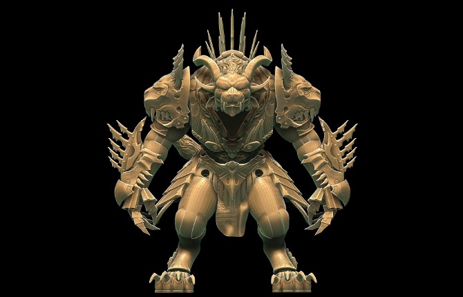 Rytlock figure render - Katie Hyatt Modelmaking