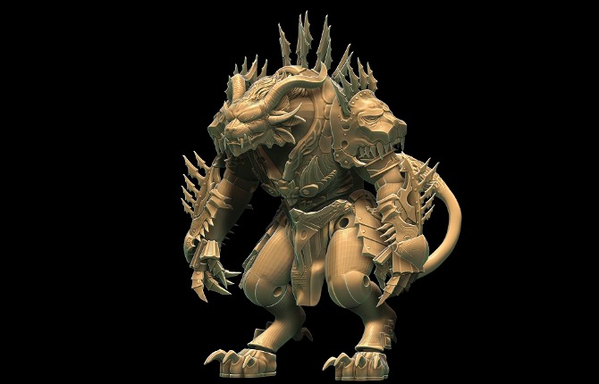 Rytlock figure render - Katie Hyatt Modelmaking