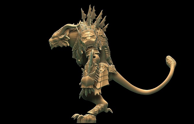 Rytlock figure render - Katie Hyatt Modelmaking