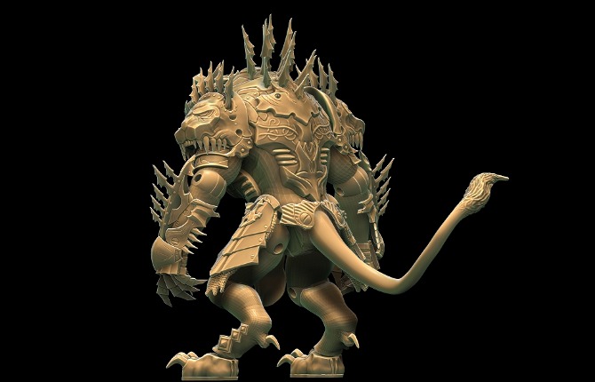 Rytlock figure render - Katie Hyatt Modelmaking