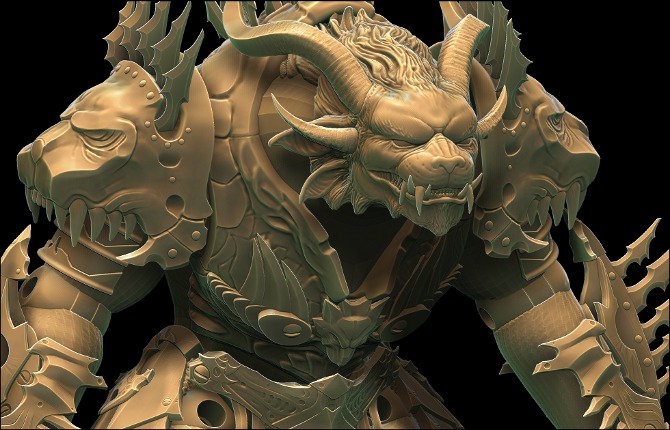 Rytlock figure render - Katie Hyatt Modelmaking