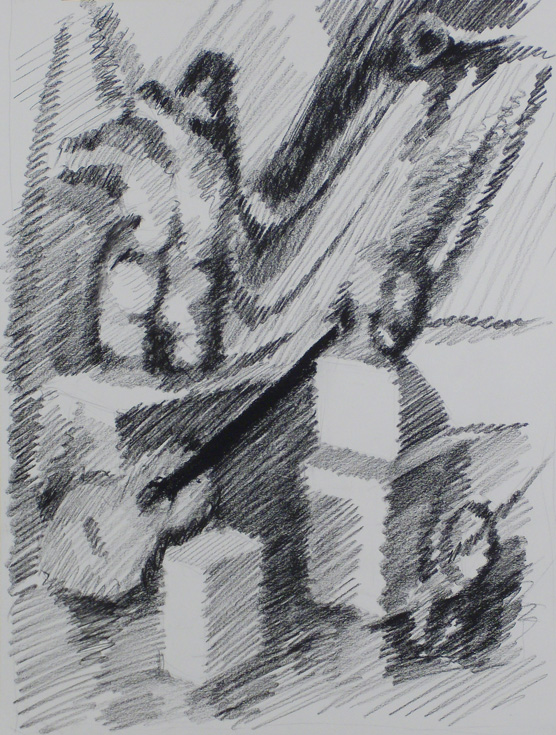 Charcoal/Ink Light Studies - Architectural Explorations