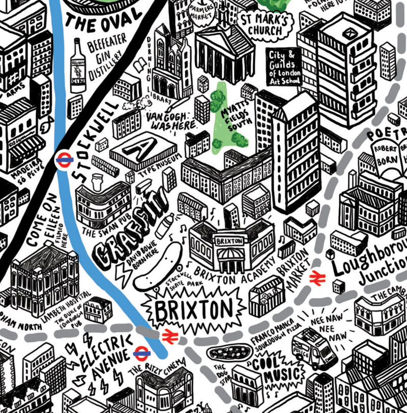 Hand Drawn Map of London - Jenni Sparks