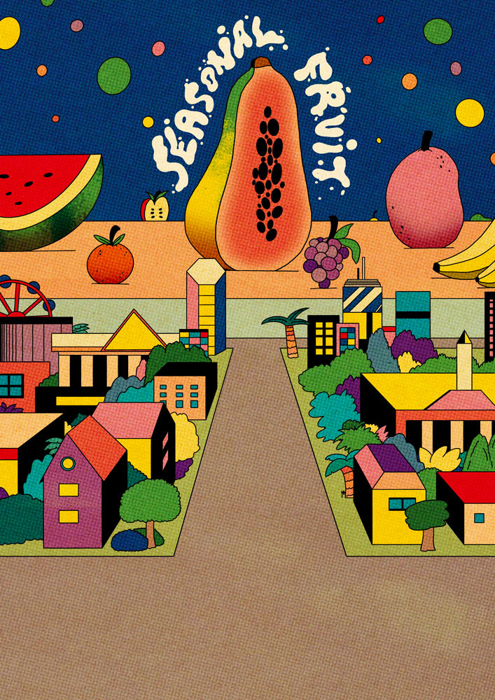 Seasonal Fruit - Unused Poster - Mark Wang.Illustration