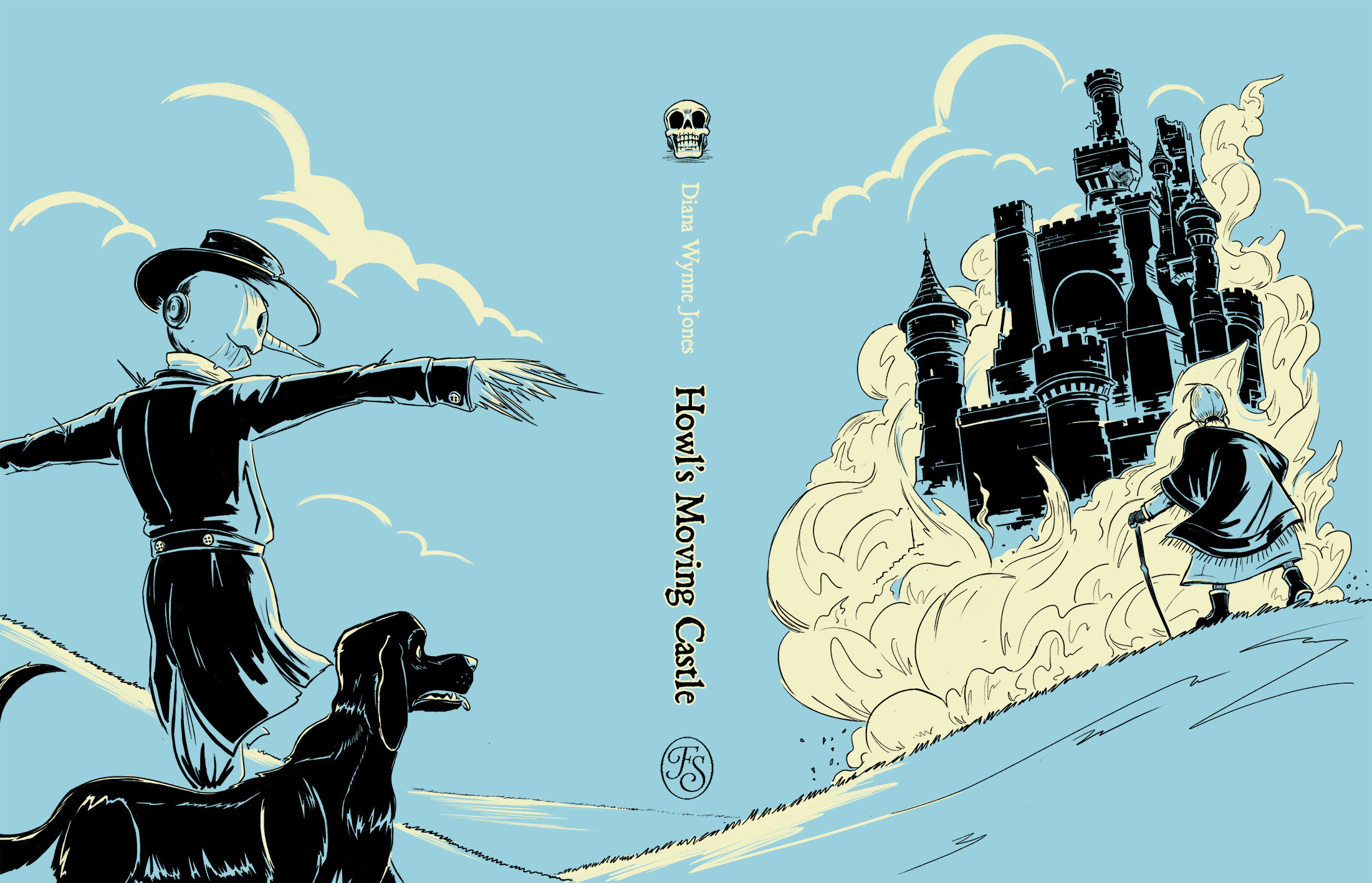 Folio Society- Howl's Moving Castle - alex moore illustration