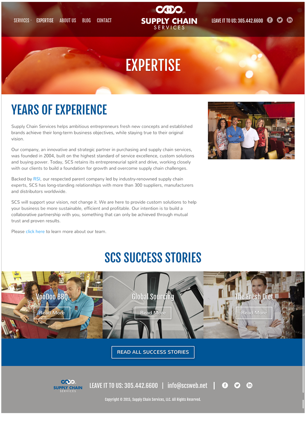 Supply Chain Services Website Design - Alexis