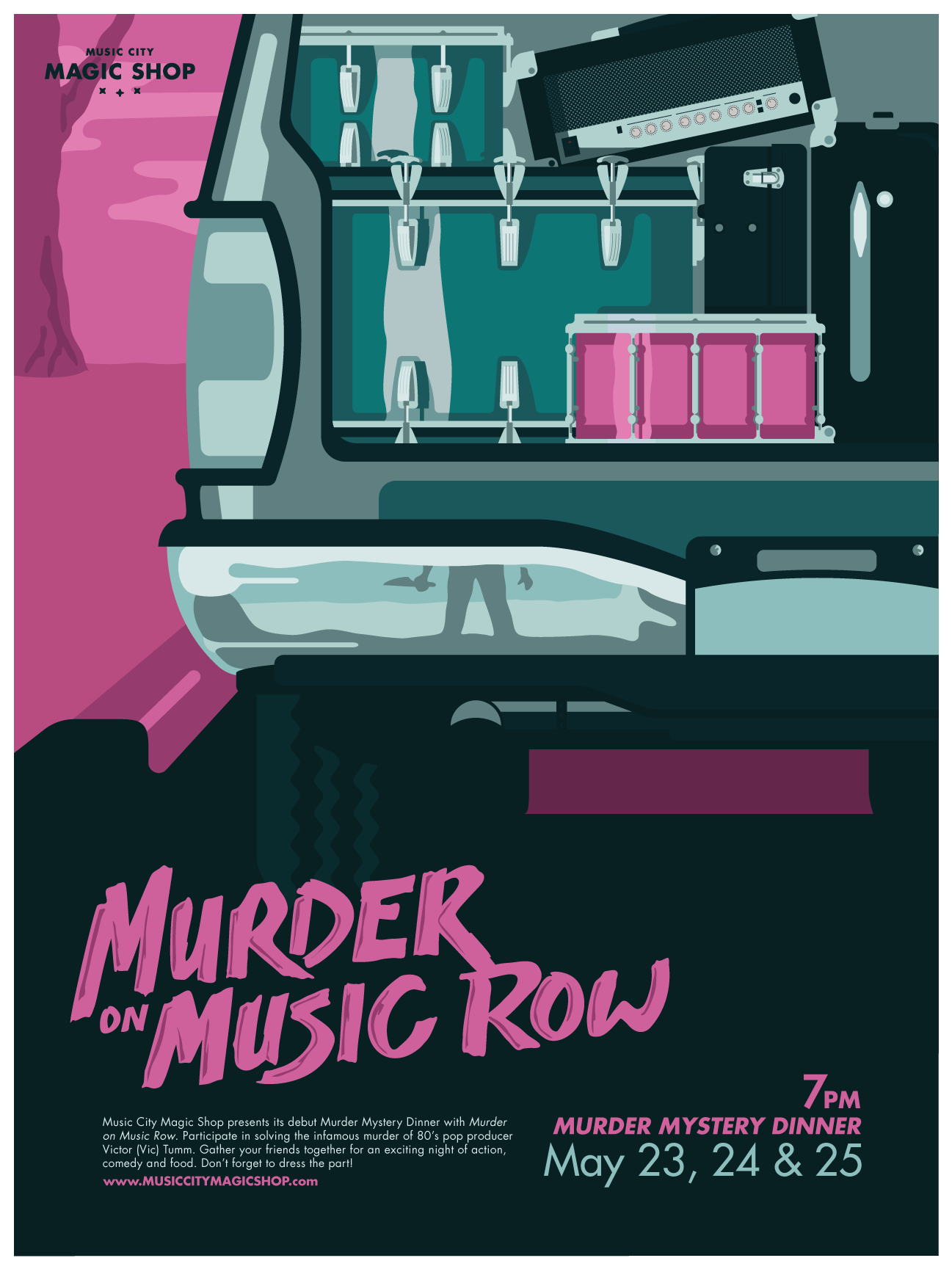 MCMS Murder Mystery Dinner Poster Series - Josh Carnley