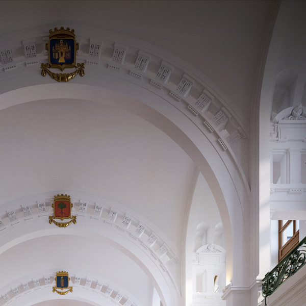 HISTORIC COURTHOUSE, ANTWERP - Joris Bourgeois architectural visualisation