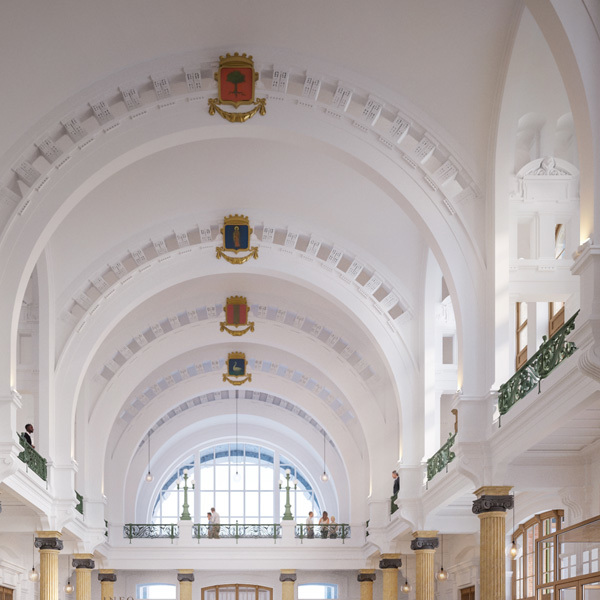 HISTORIC COURTHOUSE, ANTWERP - Joris Bourgeois architectural visualisation