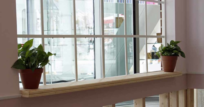 Interior Window Wall - Studio Work by Rachel Lundak