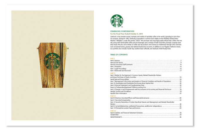Starbucks Annual Report - Lakia Won