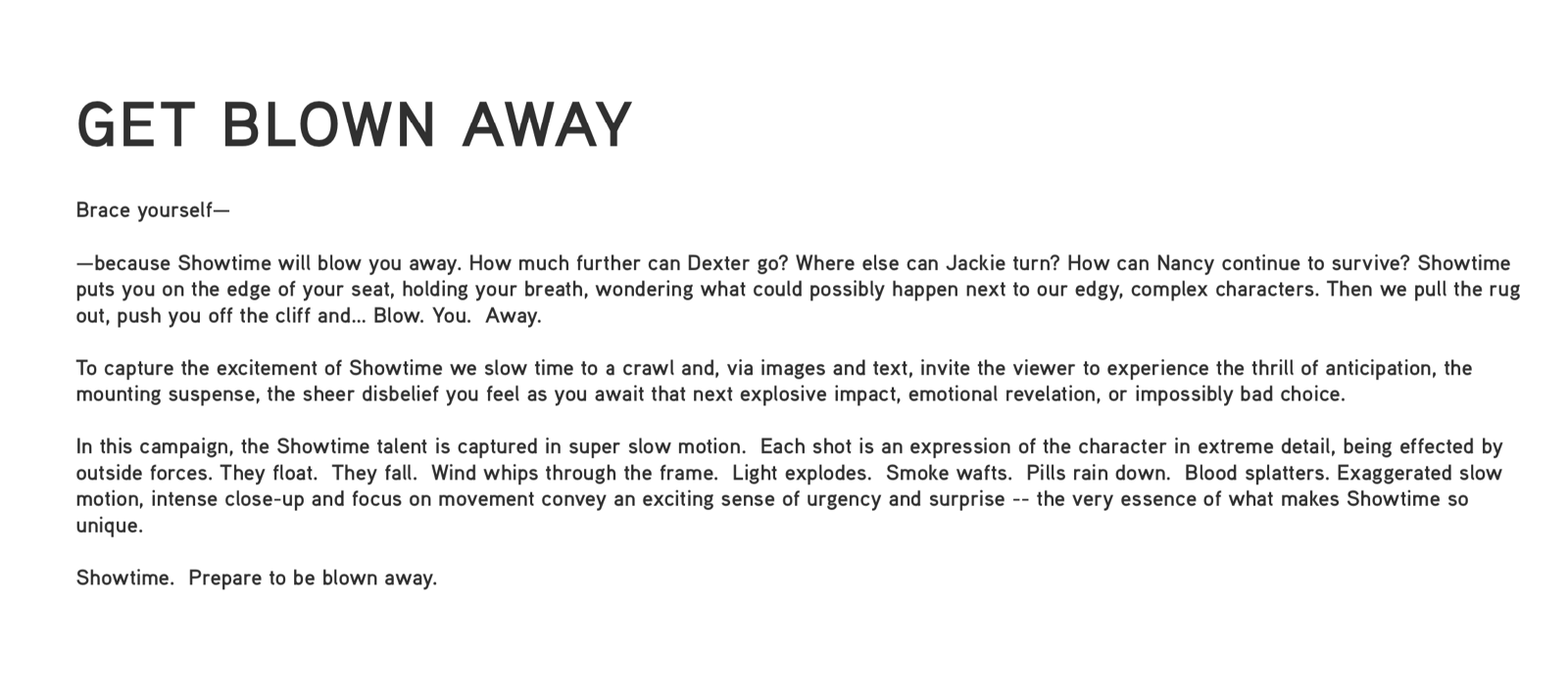 Showtime Branding - Adam Waring's Work