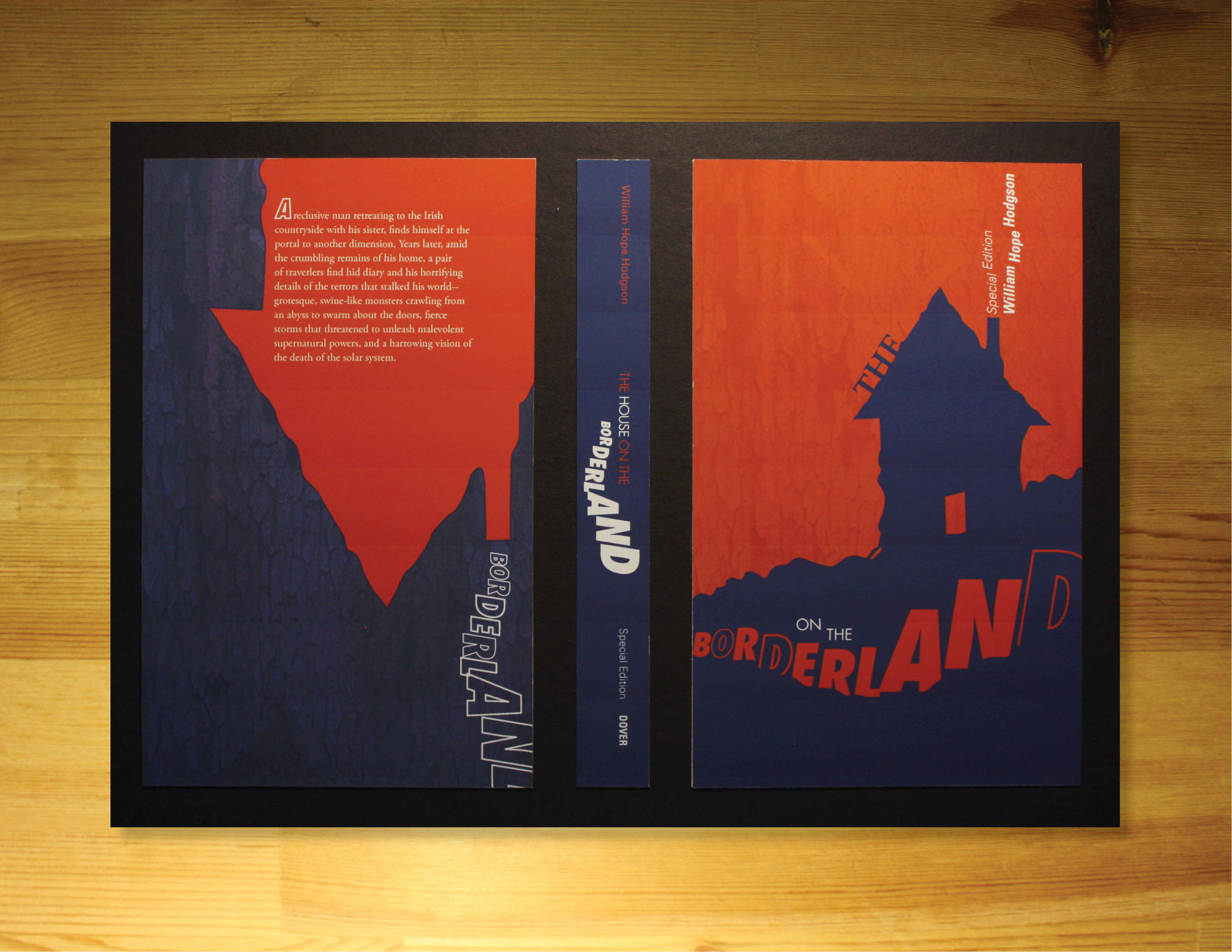 The House on the Borderlands: Book Cover - flat design