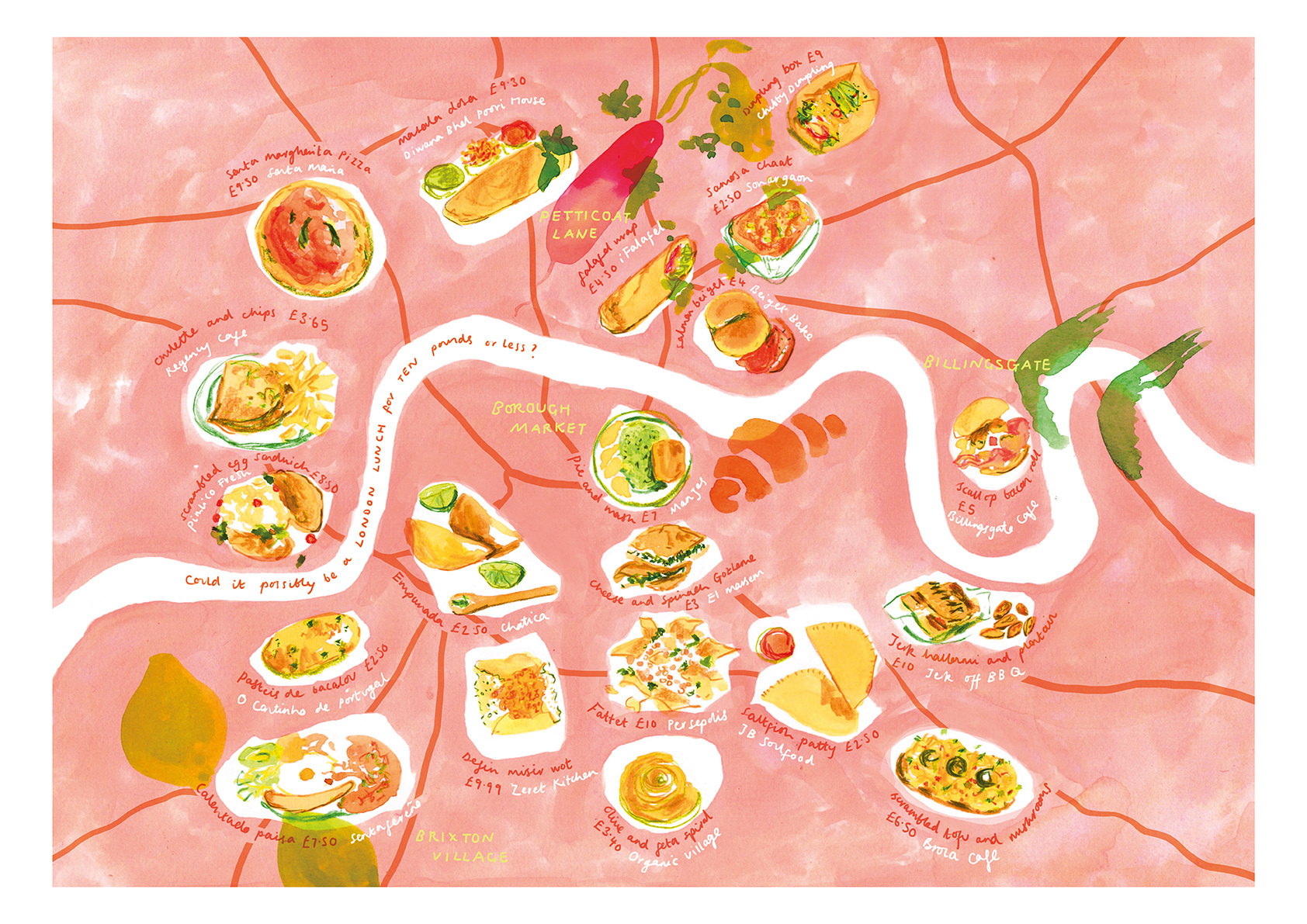 Food map of london lunches for under £10 - Gabriella Marsh