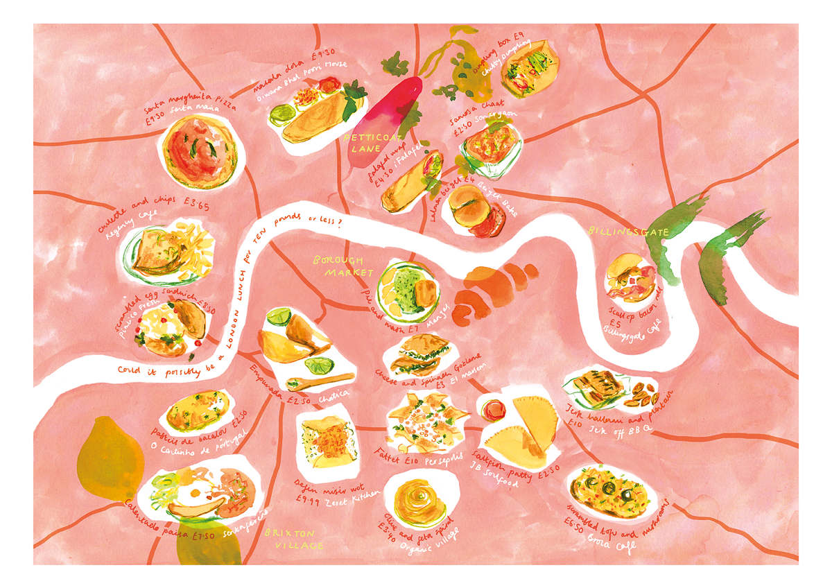 Food map of london lunches for under £10 - Gabriella Marsh