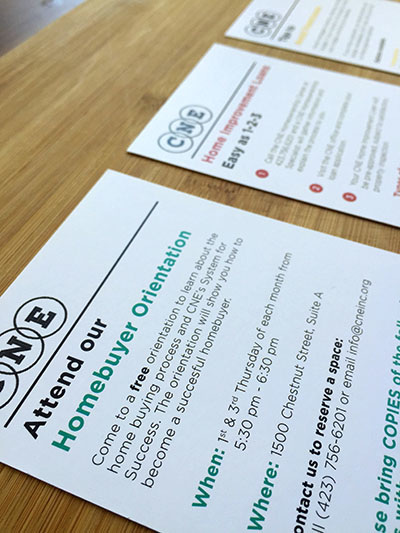 CNE Informational Rack Cards - Gabrielle Blades