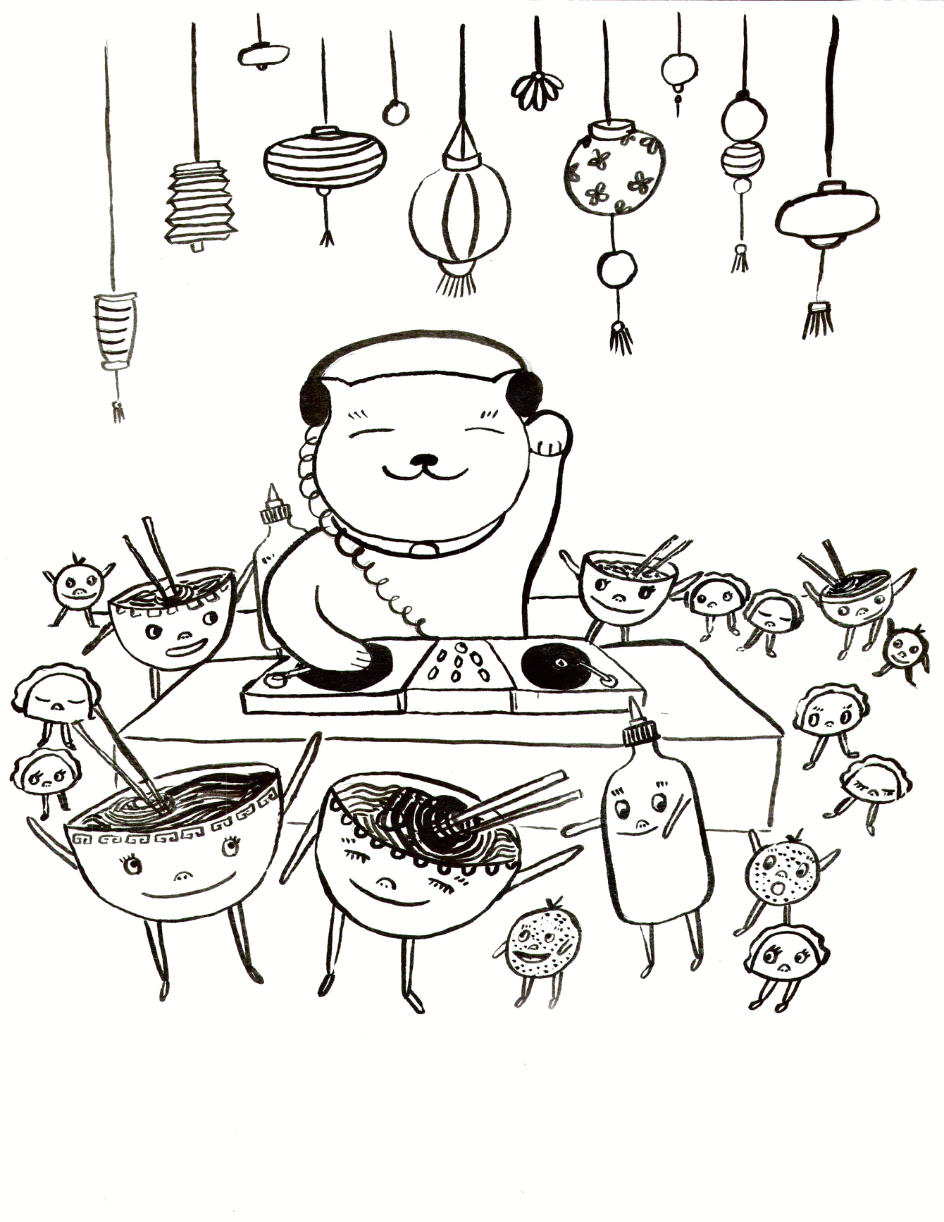Dumpling Kids Menus - Lucy Michell Illustration