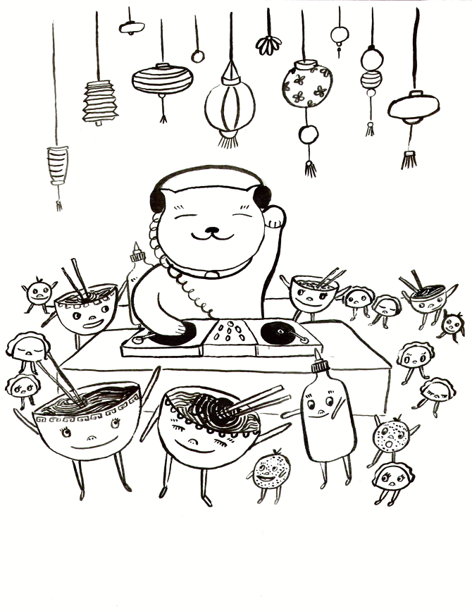 Dumpling Kids Menus - Lucy Michell Illustration