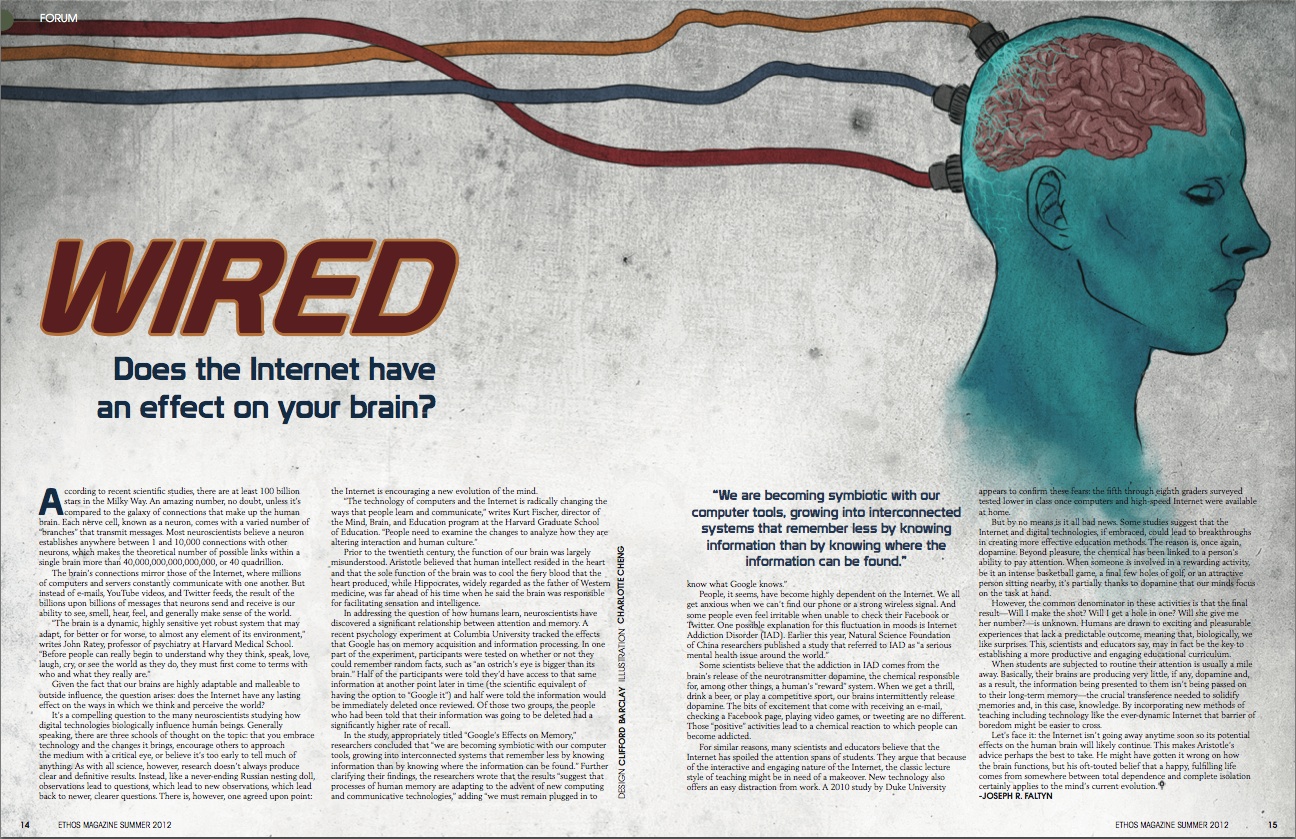 Designs for Ethos Magazine - Clifford Barclay