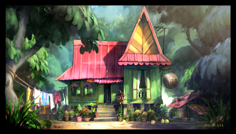Village -Visual Development Art - www.cgooi.com