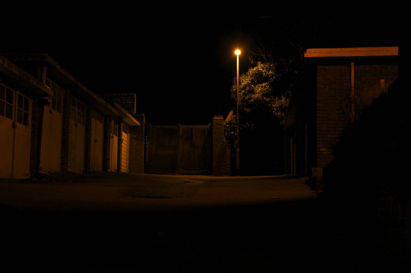 Dark Neighborhood Street