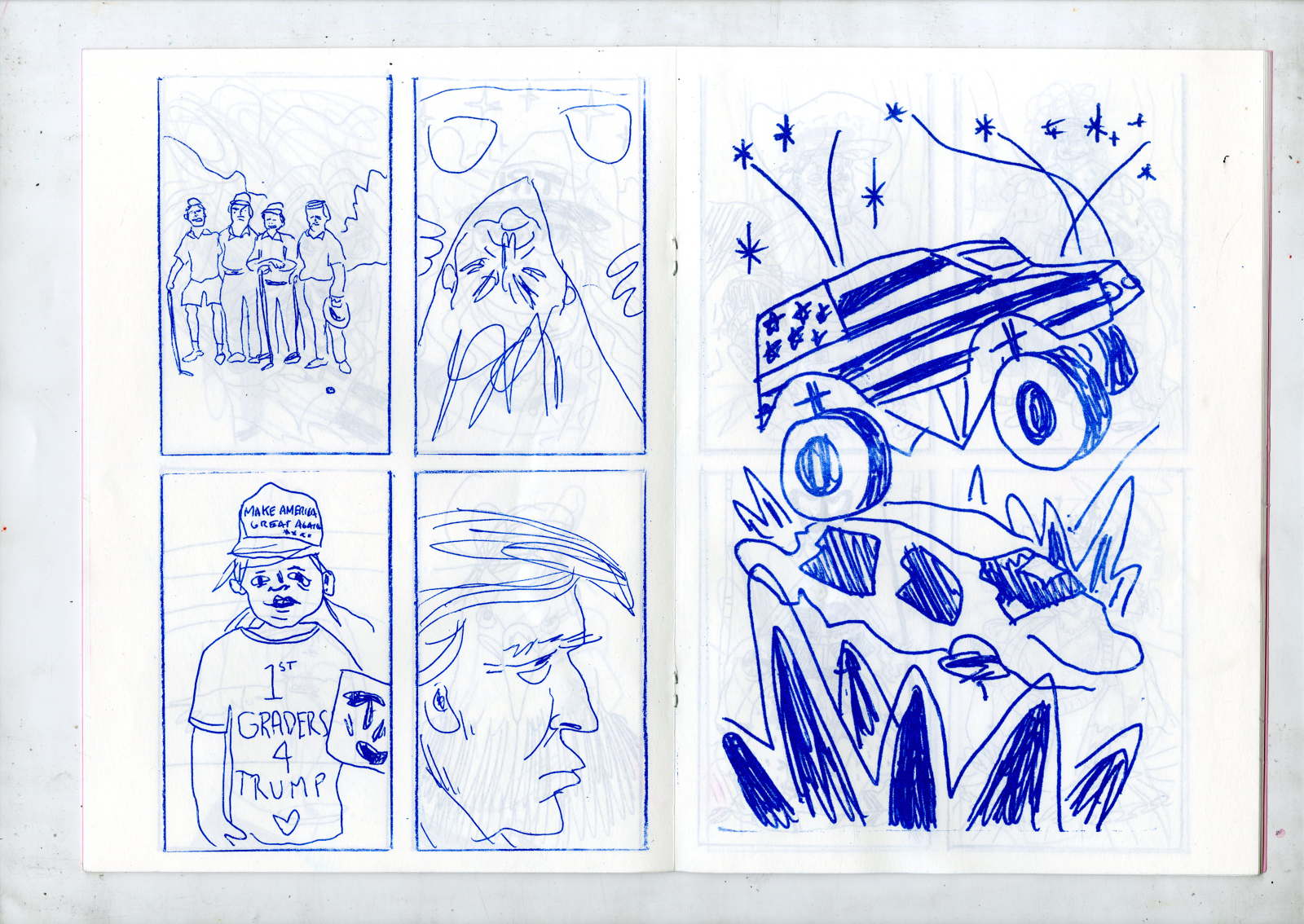 100 Trump Drawings - Tim Liedtke Design