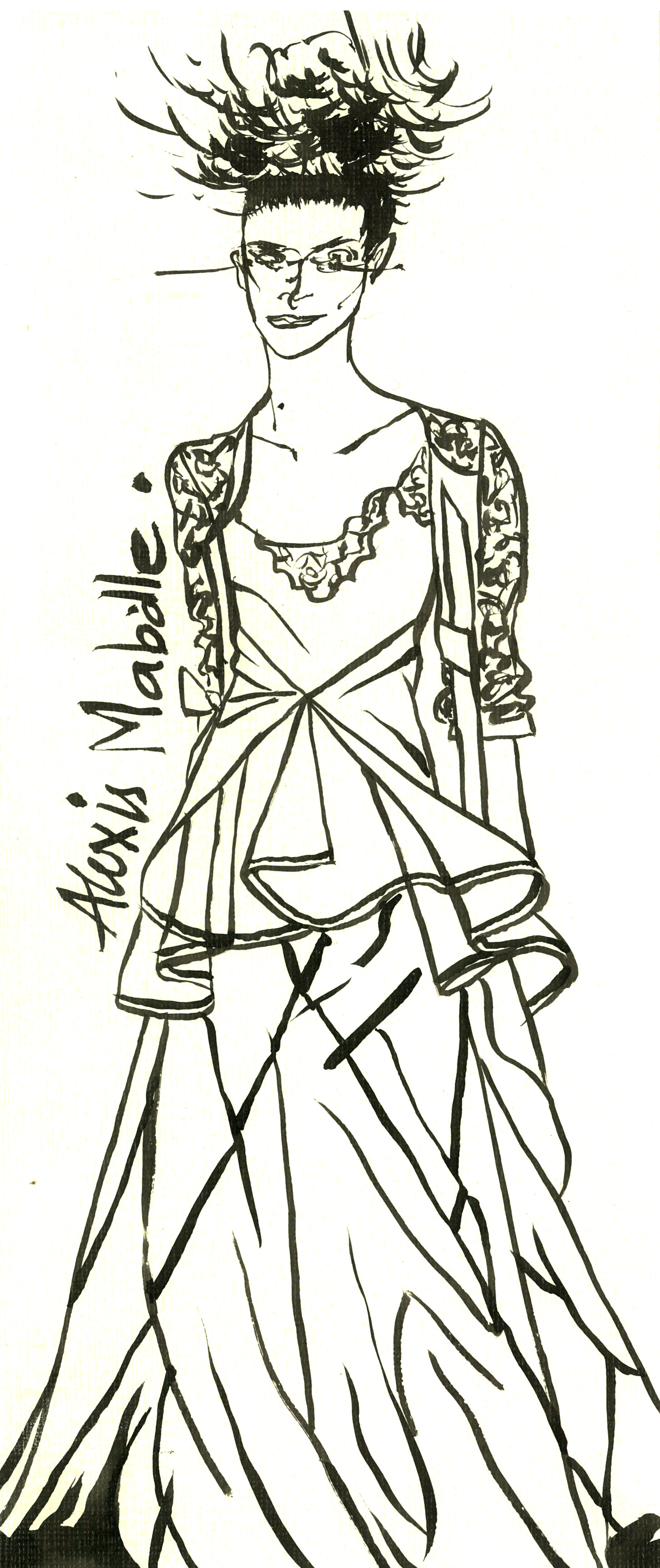 Fashion illustrations in ink - Yashasvi