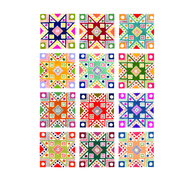 Embossed Color Studies - Nina de Vassal