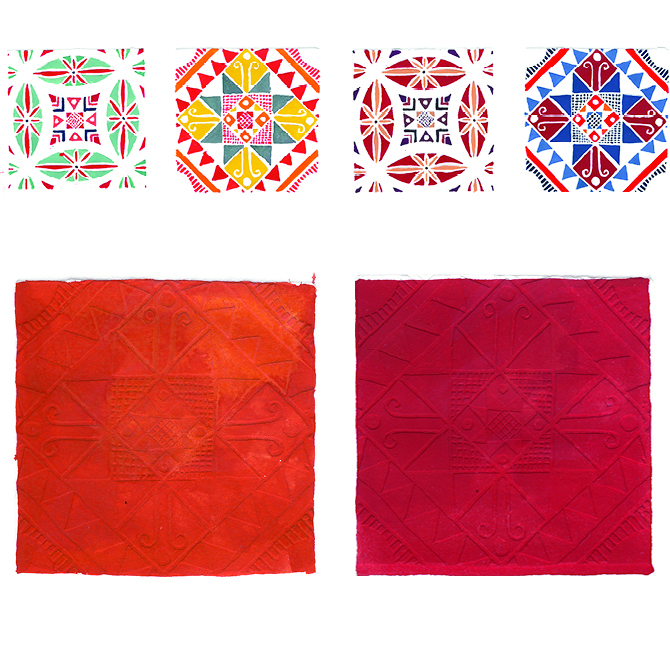 Embossed Color Studies - Nina de Vassal