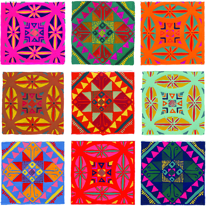 Embossed Color Studies - Nina de Vassal