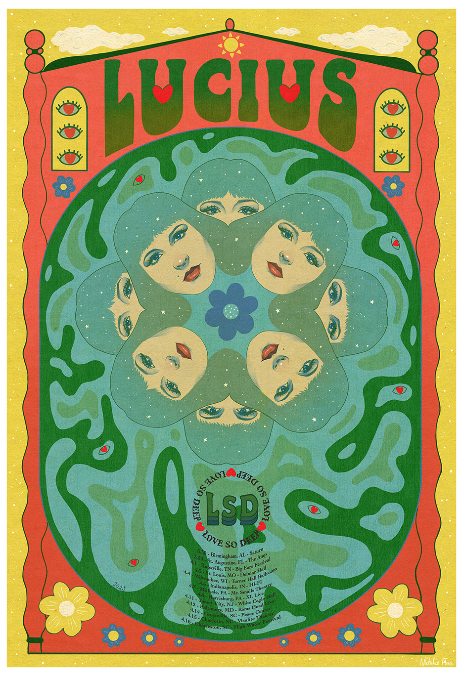 Lucius tour poster - Natalie Foss