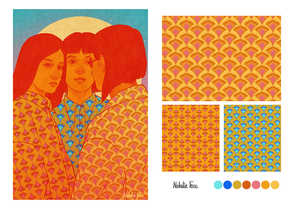 Pattern design - art deco style - Natalie Foss
