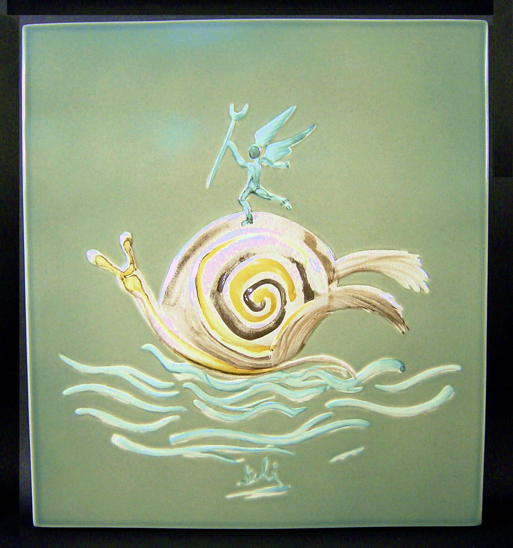 Plate "Sky boat" by Salvador Dali (1904 - 1989) - www.wow.gallery