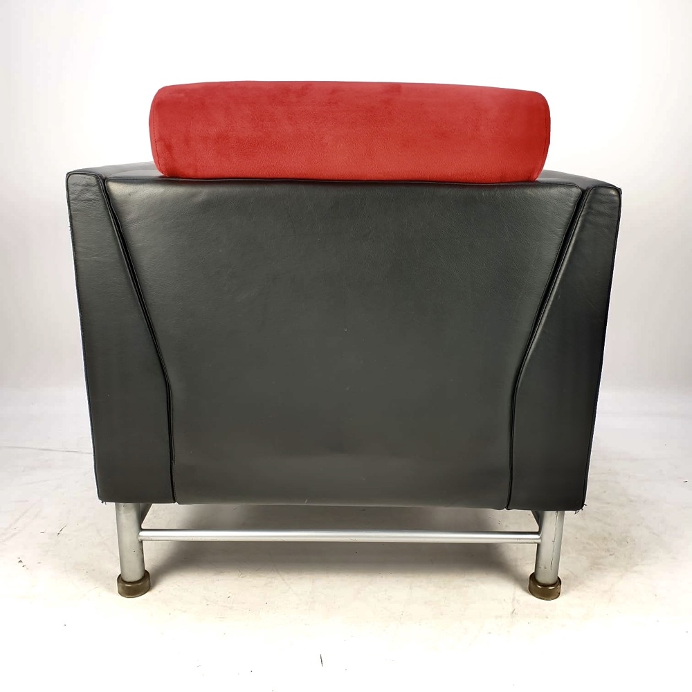 Very colorful "East Side" Lounge Chair, in expensive leather Design by ...