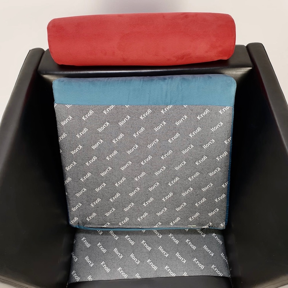 Very colorful "East Side" Lounge Chair, in expensive leather Design by ...