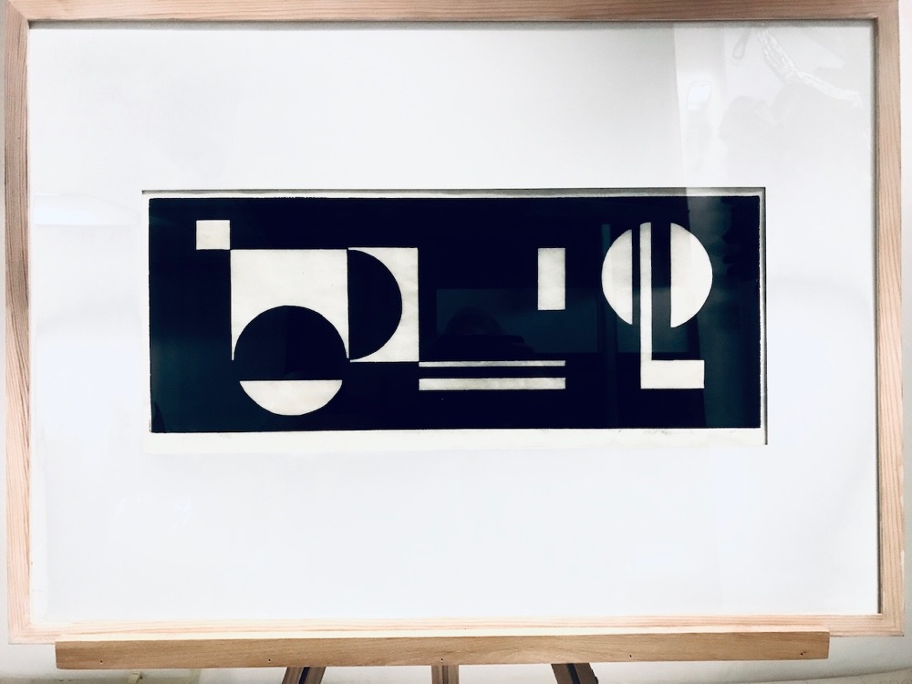 Nice '72 lino-print on paper (limited nr. 2/10) by Dutch Artist Juul ...