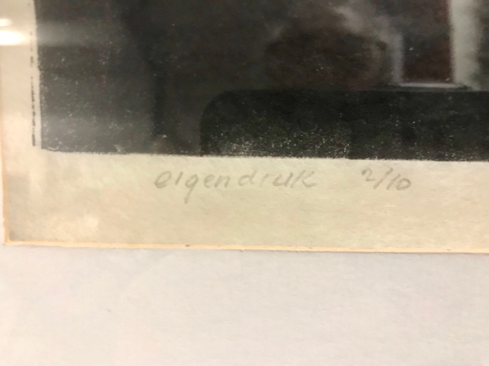 Nice '72 lino-print on paper (limited nr. 2/10) by Dutch Artist Juul ...